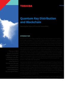 Multiplexed QKD System MU - Toshiba Quantum Key Distribution